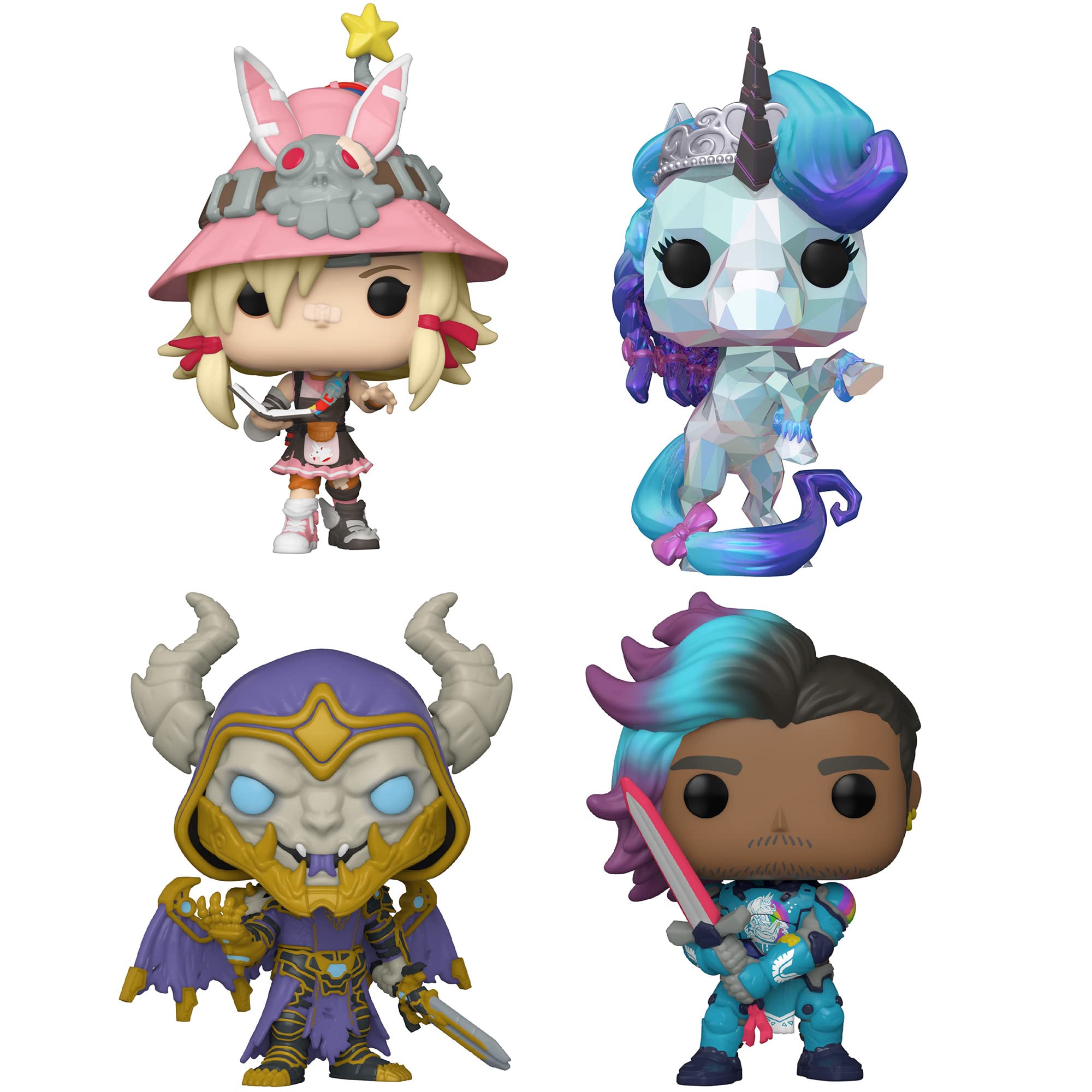 Funko Pop! Games: Tiny Tina's Wonderlands - Borderlands Collectors Set - Includes: Tiny Tina, Butt Stallion, Dragon Lord, and Paladin Mike