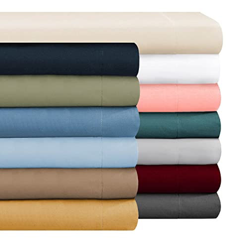 SUPERIOR Egyptian Cotton 1000 Thread Count Duvet Cover Set, Bed Covers, Includes 1 Duvet Cover with Button Closure, 2 Pillow Shams, Oversized Bedding Décor, Full/Queen, Light Blue