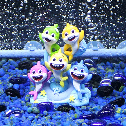 Penn-Plax Baby Shark 2-Piece Aquarium Decoration Bundle – Safe for Freshwater and Saltwater Fish Tanks – Small