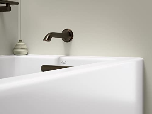 KOHLER K-20201-RA Underscore Rectangle 60-Inch x 30-Inch Alcove Bath with Integral apron, integral flange and right hand drain, White
