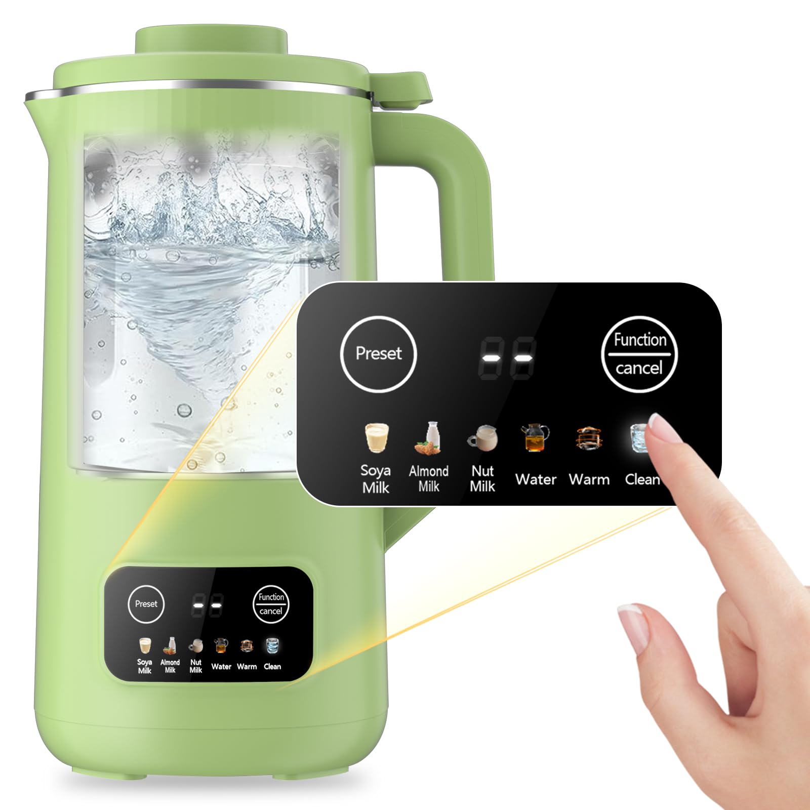 Nut Milk Maker Machine 27oz(800ml), Plant-Based Milk and Dairy Free Beverages, Automatic Nut Milk Maker for Homemade Almond, Soy, Oat, Cashew Milk with Nut Milk Filter Bag