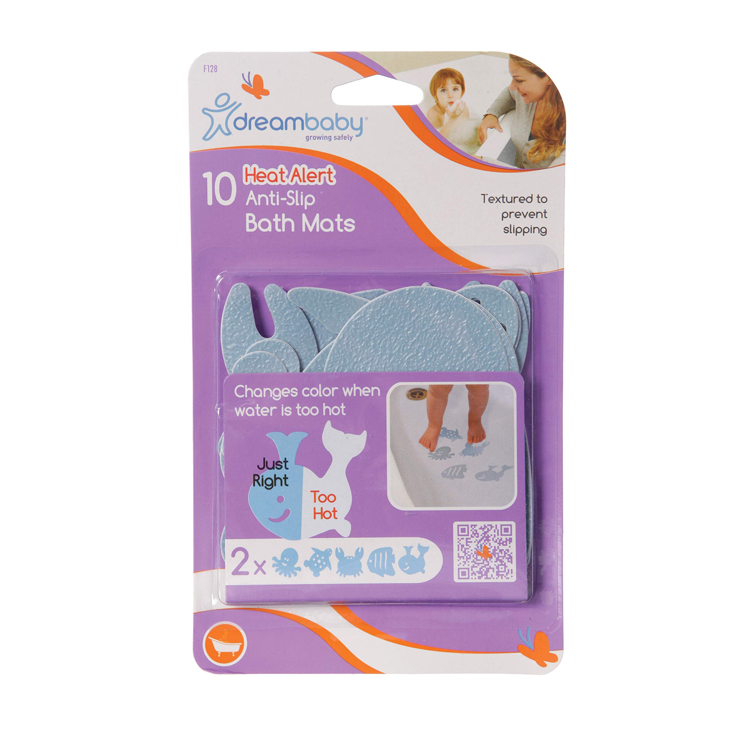 Dreambaby Heat Alert Anti-Slip Bath Mats 10 Pack