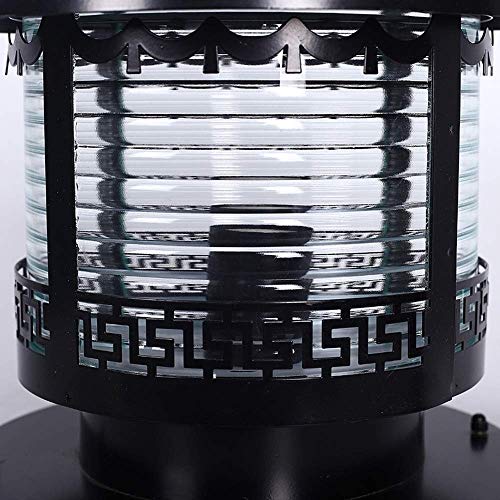 DIAOD LED Post Lights Outdoor Villa Home Garden Patio Pillar Lamp E27 Waterproof Glass Lantern Lawn Light Balcony Garage Terrace Fence Sconce Light