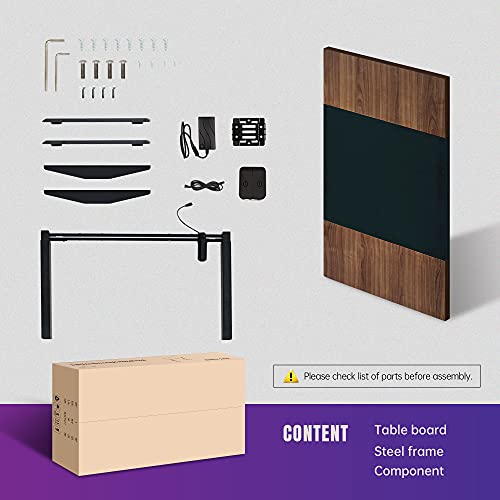 CuHome Electric Standing Desk 48 x 24 Inch Height Adjustable Stand Up Desk for Home and Office, Sit Stand Desk Computer Workstation with Splice Board