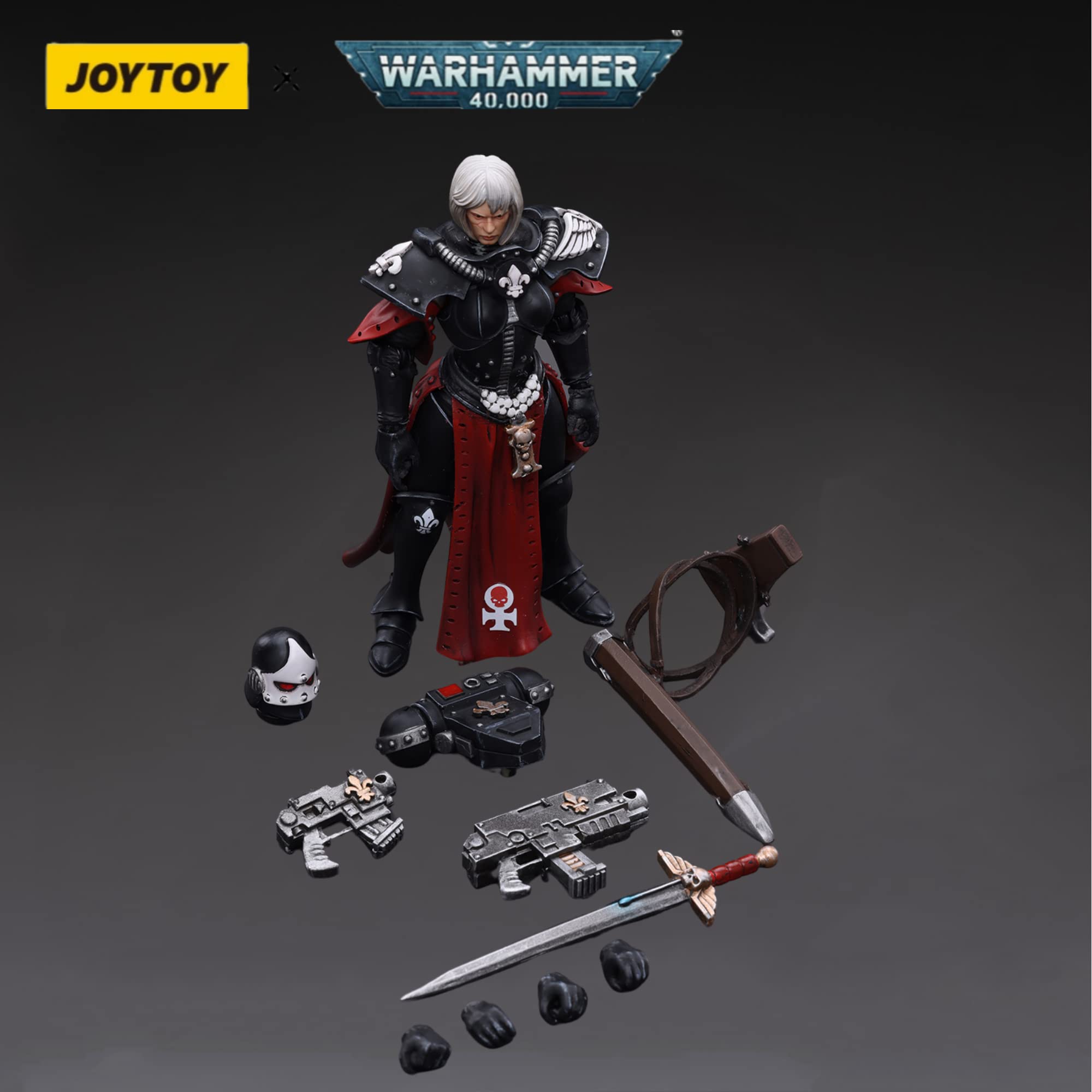 JOYTOY 1/18 Action Figure Warhammer 40,000 Adepta Sororitas Battle Sister Noyalle Model(4.1Inch)