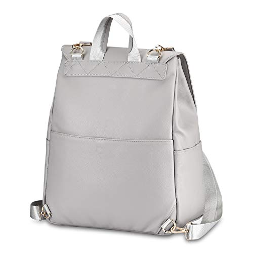 Diaper Bag Backpack, Maternity Baby Changing Bags, PU Leather Nappy Backpack Baby Diaper Bag Large Capacity and Waterproof (Grey) …