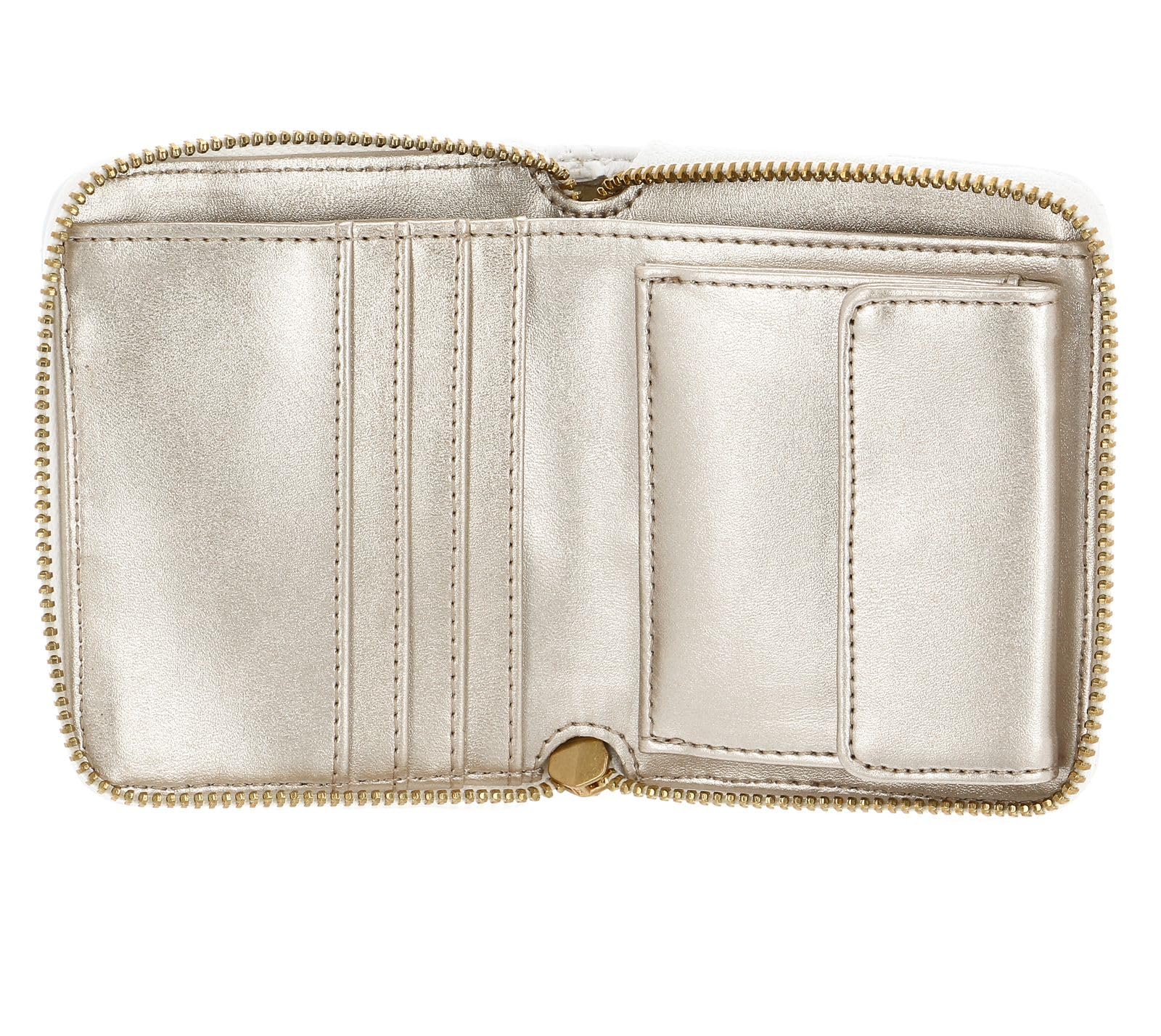 GUESS Giully Small Zip Around Wallet, White