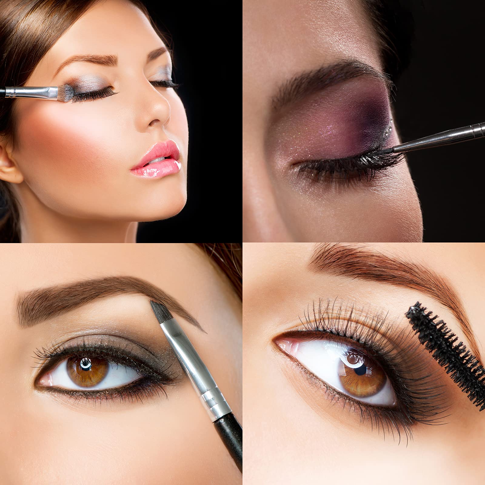 Duo Eye brow Brush, Angled Eyebrow Brush and Spoolie Brush, Eyelash Comb Eyebrow Brush Tool (1 Pcs)