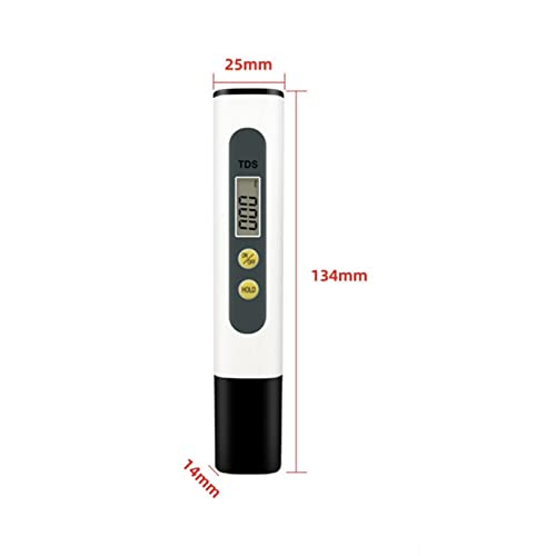 Gralara Water Meter Tester Tester LCD Screen, Water Measurement Tool Accurate Analysis Water Quality Test Pen for Drinking Water Household, Black