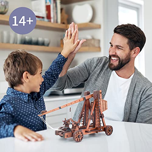 Toystub 3D Wooden Puzzles for Adults Trebuchet Building Kit Model Wood Assembly Gifts