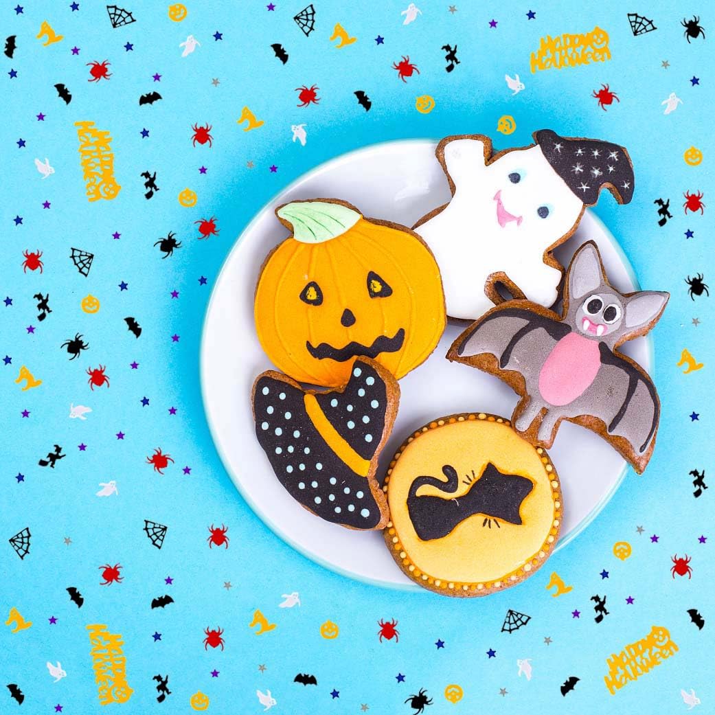 Halloween Confetti Halloween Spider Pumpkin Ghost Bats Witch Shape Table Scatters Confetti for Halloween Decorations Halloween Ghost Pumpkin Confetti Party Sets