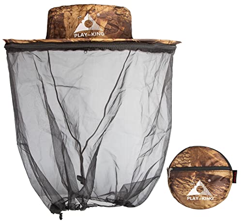 Head Net Hat Beekeeping Beekeeper Bee Veil Hat Bucket Hat with Hidden Net Mask Hunting Netting Hat Detachable Mesh Hood Cap Halloween Costume for Men Women Safari Hat Outdoor Hiking Fishing Gardening