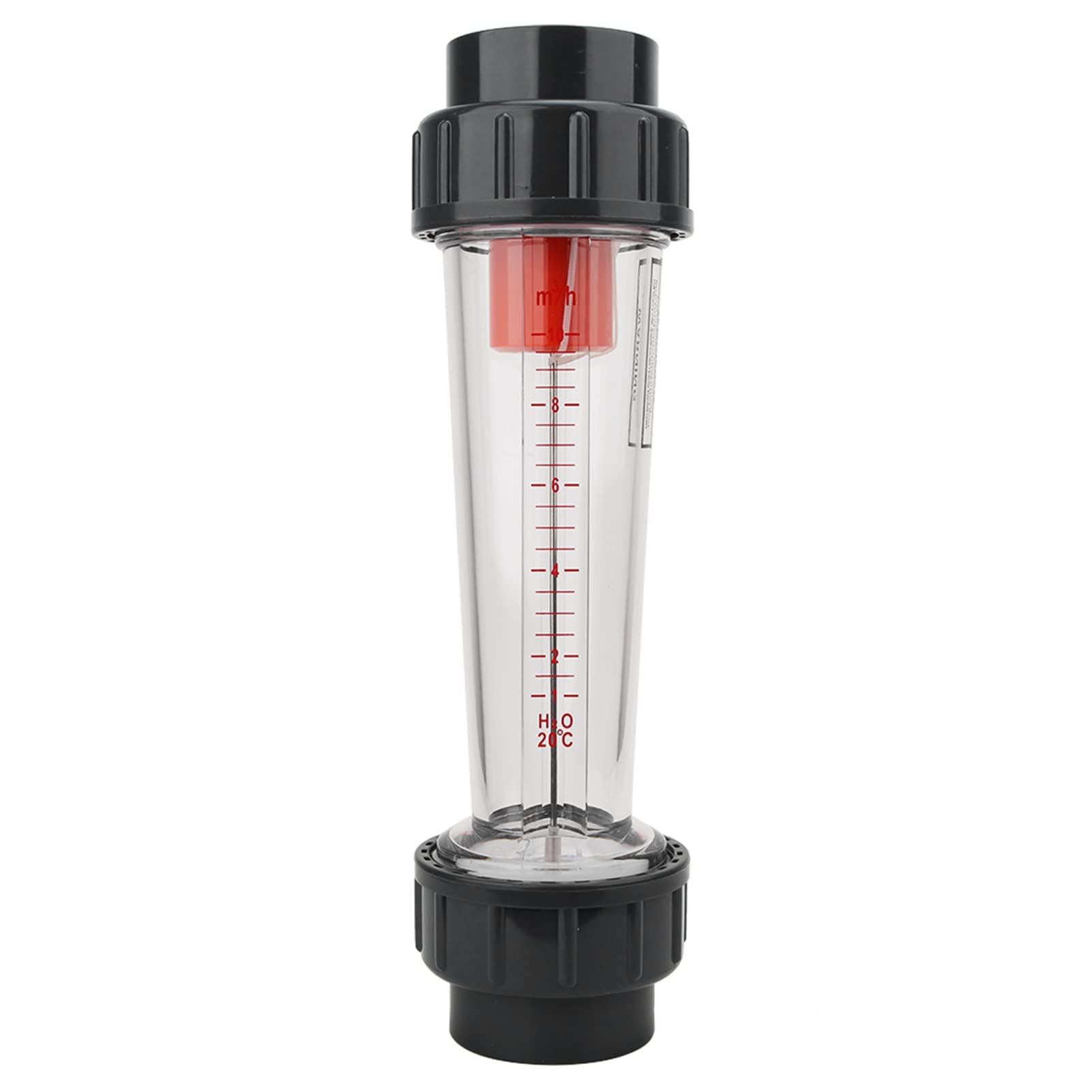 LZS-50(D)Liquid Flowing Rate Gauge 1-10 Tube Type Flowmeter 63mm/2.5in Liquid Flowing Meters Plastic Flat Interface Hydraulic Valve Fittings
