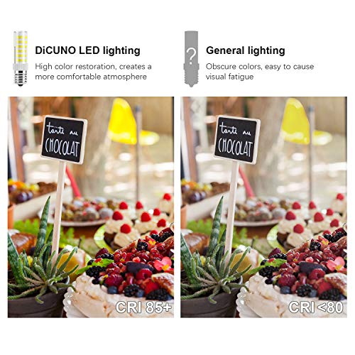 DiCUNO E17 LED Bulb 5 Watt Appliance Bulb Microwave Oven Light 6000K Daylight White, 550lm, 50W Halogen Equivalent Non-dimmable (2-Pack)