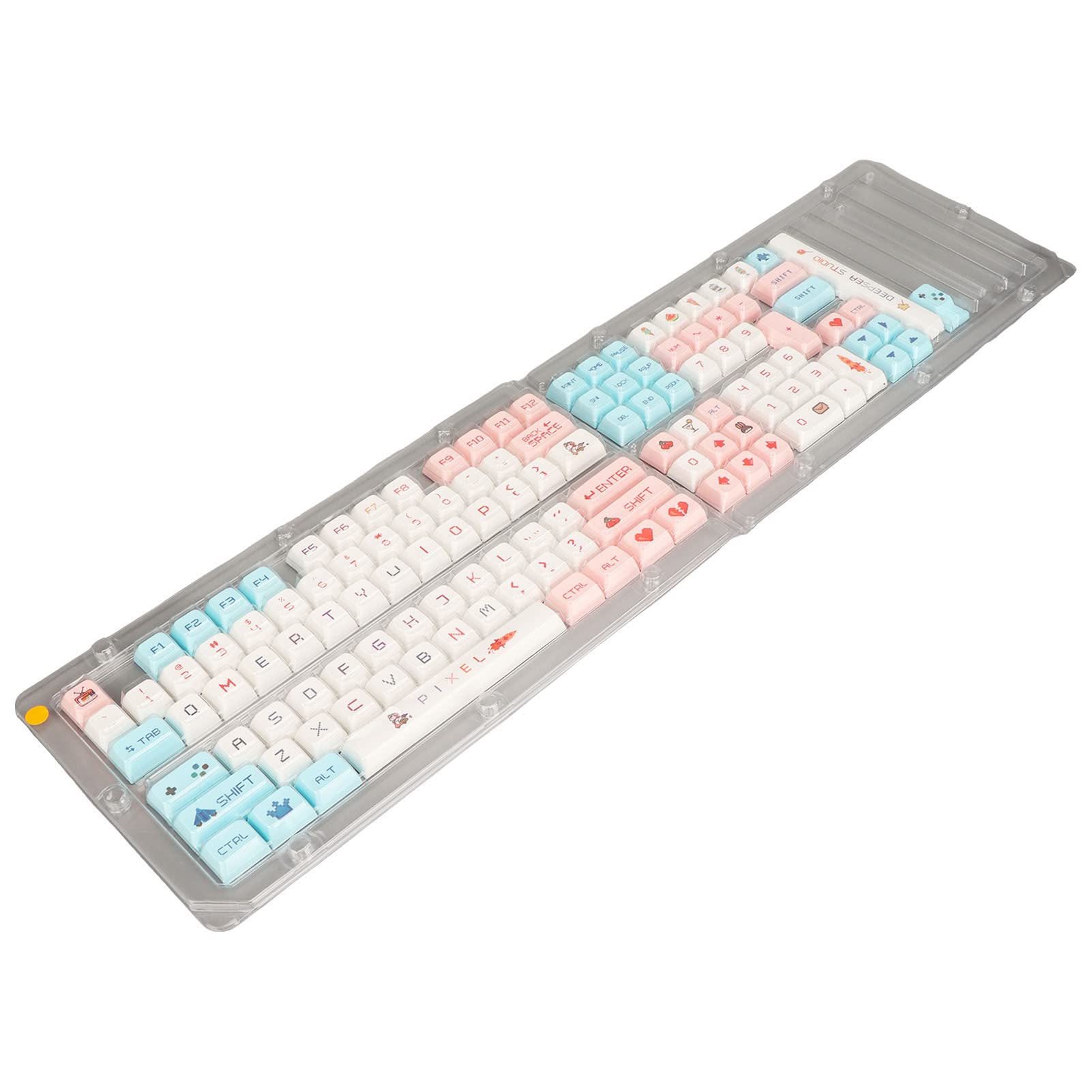 Gugxiom 125 Key Key Covers, PBT Key Covers for Mechanical Gaming Keyboard, DIY XDA Key Covers, Cute Pixel Wars Themed Key Covers, for 61/64/68/72/82/84/87/104/108 Keyboards