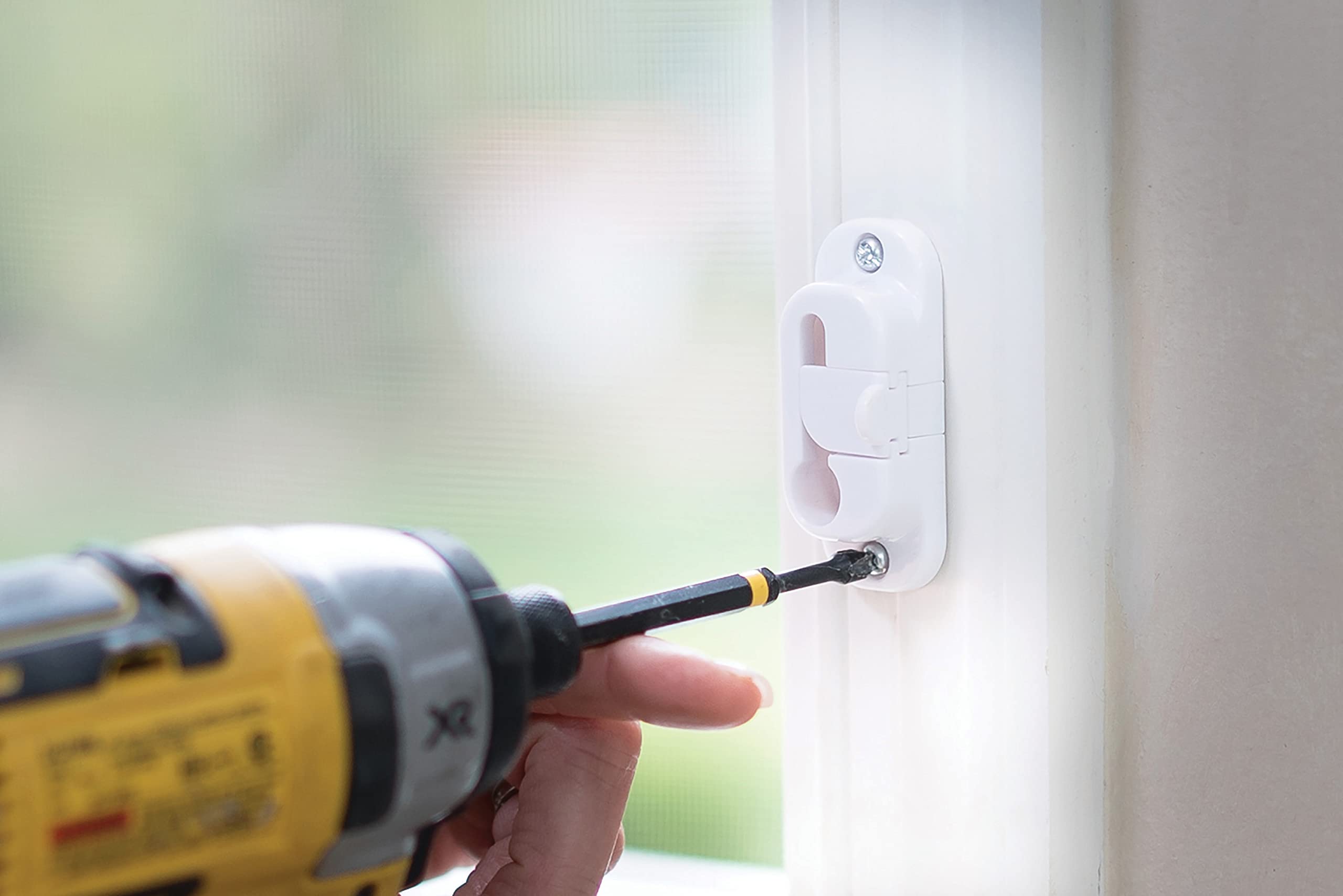 Dreambaby Breezz-Safe Keyed Sliding Window Restrictor Lock for Childproofing - Baby Safety Window Guard Stopper - White