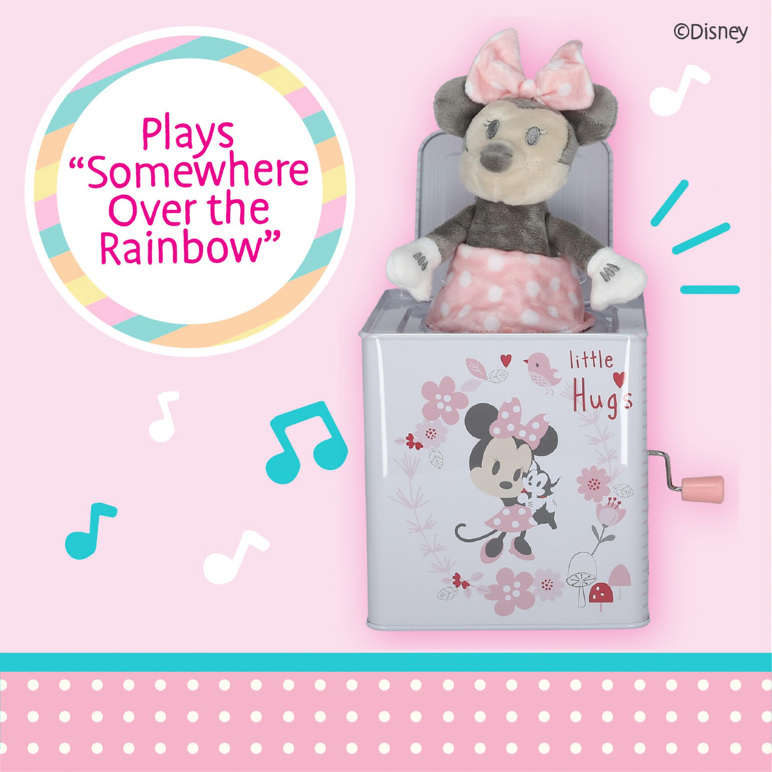 Disney Baby Minnie Mouse Jack-in-The-Box - Musical Toy for Babies- Pink