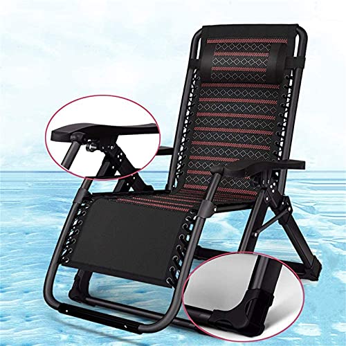 MAYABI Zero Gravity Lounge Chair, Folding Lounge Chair, Breathable, Reclining Reclining Patio Chairs, 500 LB Capacity, Zero Gravity Adjustable Chair, Durable Lounge Chair (Color : B)