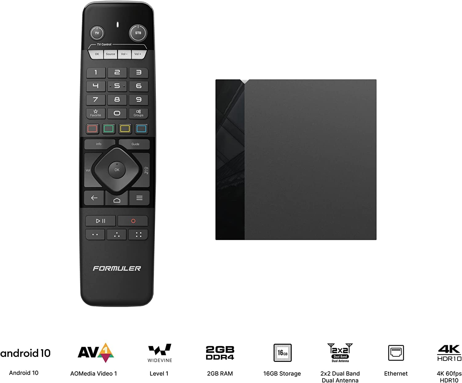 Formuler Z10 SE Android 10 Single Band WiFi 2GB Ram 4GB ROM 4K with Extra 7 Colours Wireless Keyboard
