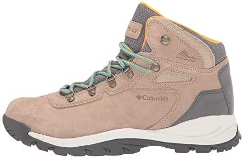 Columbia Women’s Newton Ridge Plus Waterproof Amped Hiking Boot, Waterproof Leather, Oxford Tan/Dusty Green, 6.5