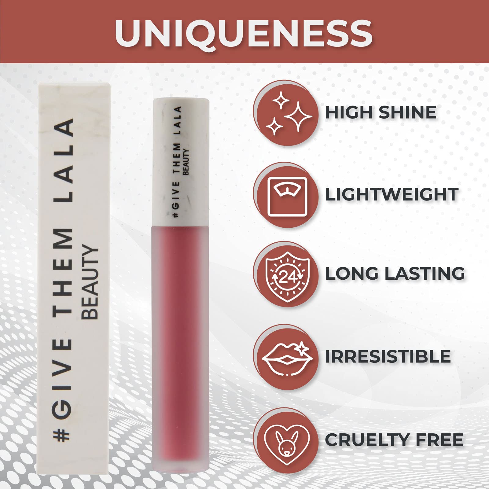 GIVE THEM LALA Lip Gloss - High Shine Tinted Lip Gloss - Full Coverage, Pigmented Hydrogloss Lip Makeup for Women - Lightweight, Long Lasting Lip Color - Cruelty-Free, Non-Sticky Lip Glosses (JAMES)