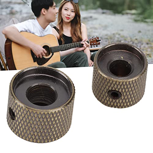 Guitar Knob, Smoothly Rotation Precise Adjustment Guitar Control Knob Compact Comfortable Feel Sturdy Bronze for Replacement