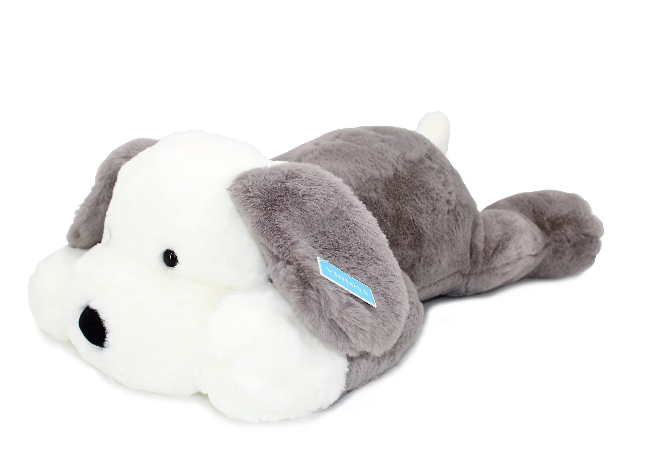 Vintoys Dog Hugging Pillow Big Soft Plush Puppy Stuffed Animal for Kids and Adults Gray 26"