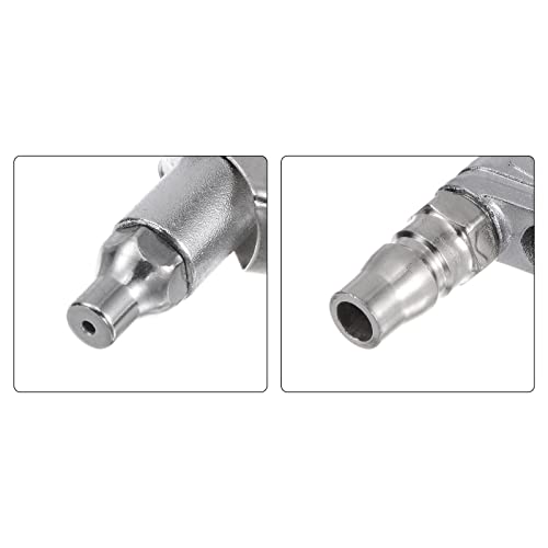 HARFINGTON Air Blow Gun Stainless Steel High Pressure Dust Blower Gun with Extension Air Tool 150mm Handle for Cleaning Car Computer Dust, Silver Tone