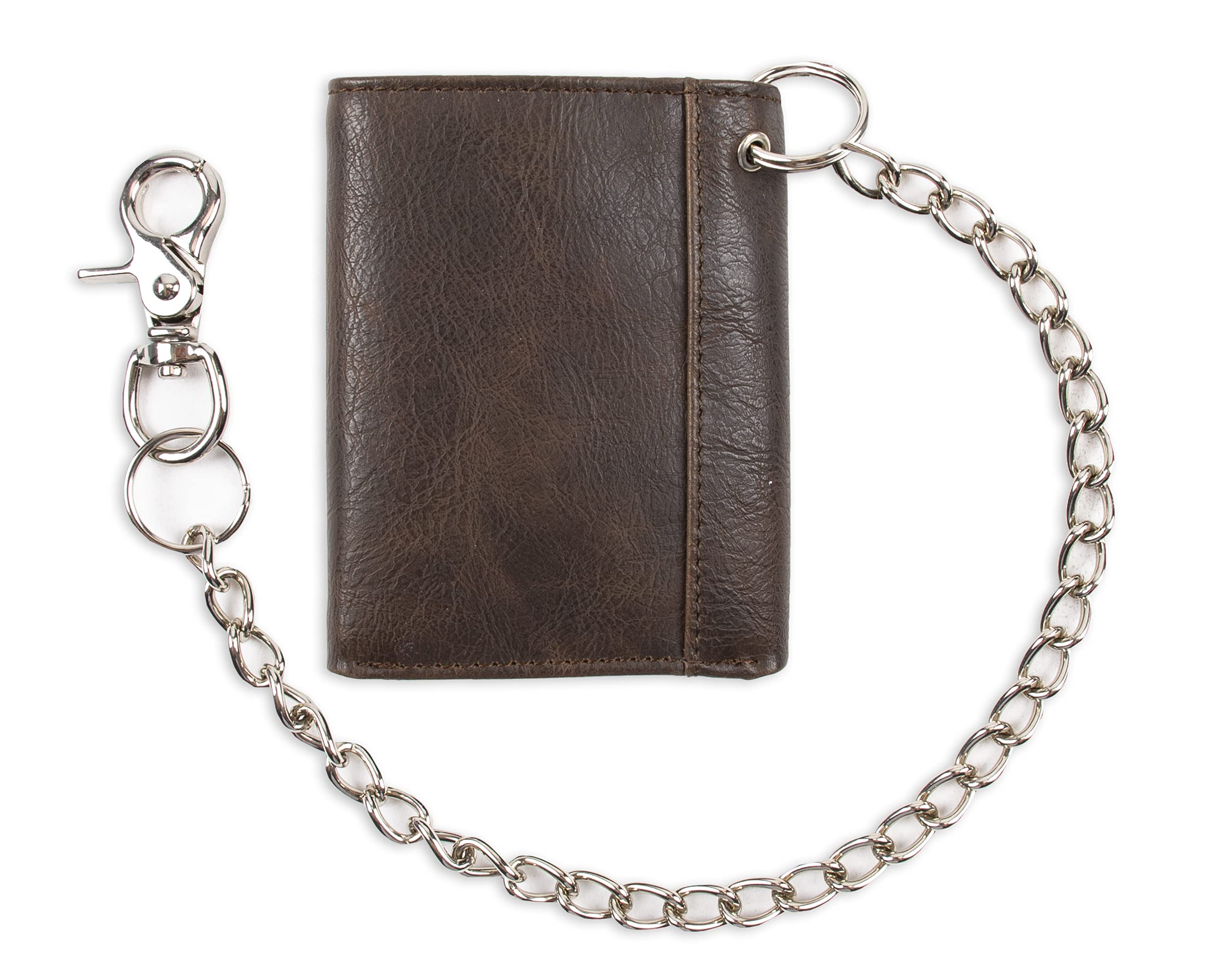 Dickies mens Leather Trifold Wallet, Dark Brown, One Size US