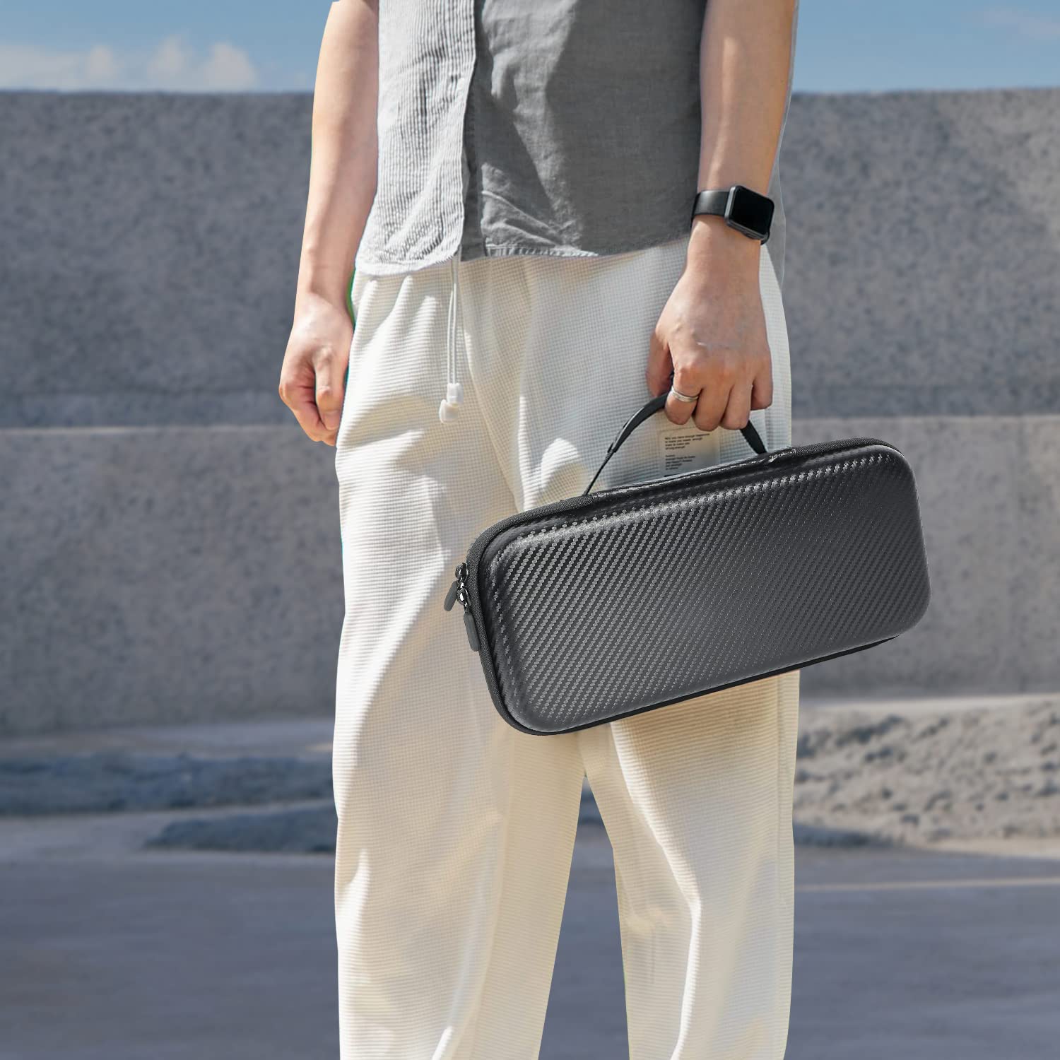 FunreemaG Carrying Case for Steam Deck,Flexible Stand Design and Protective Hard Shell Carry Case Built-in Charger Storage ,Portable Travel Carrying Case Pouch for Steam Deck Console & Accessorie