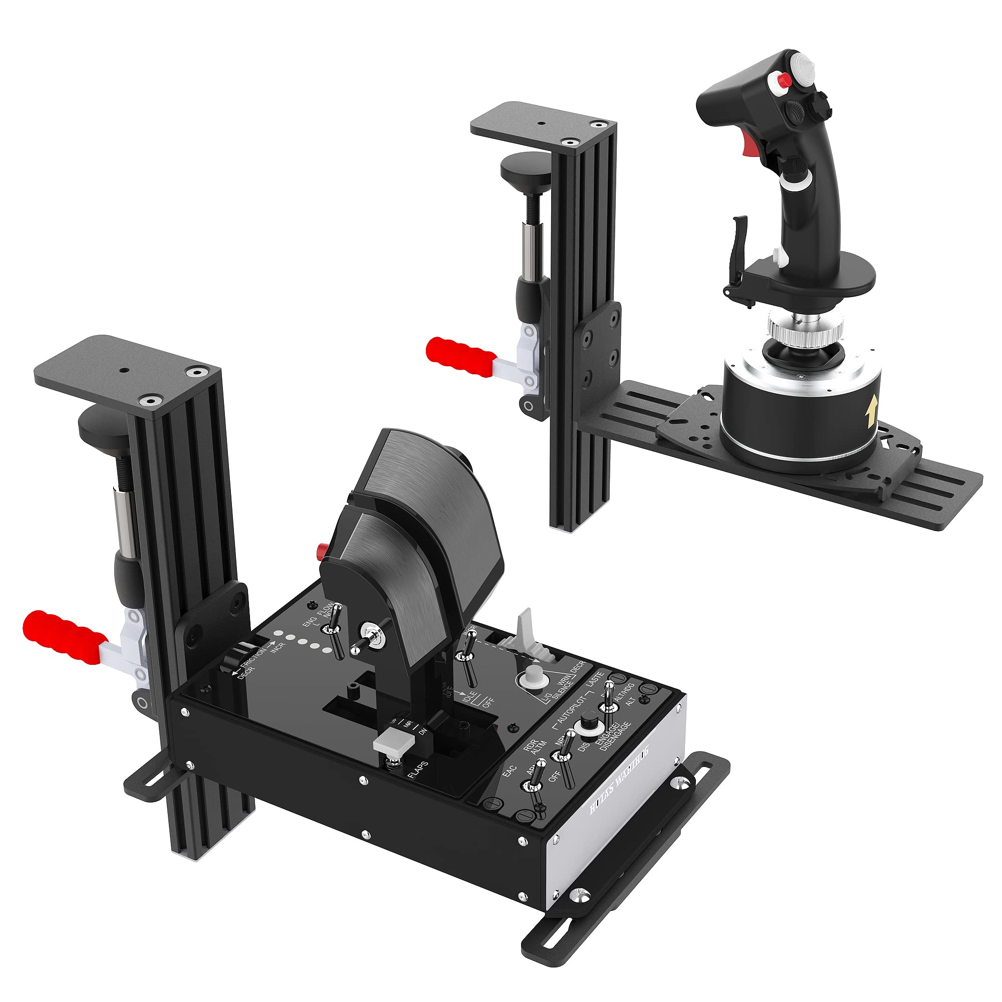 Hikig Portable Electronic Device Mount for Thrustmaster, Logitech, WinWing Flight Sim Joysticks (2 Pack)