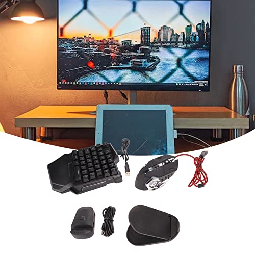 Gaming Keyboard Mouse Converter Professional One Hand Keyboard Mouse Dual USB Port