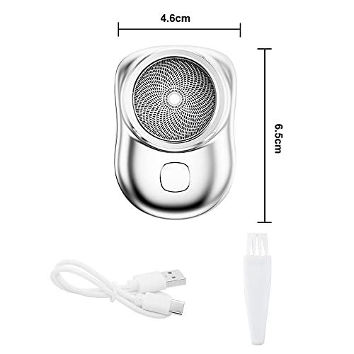 Mini-Shaver, Portable Electric Shaver, Mini Electric Razor Shavers for Men, Rechargeable Shaver Easy One-Button Use Suitable for Home,Car,Travel