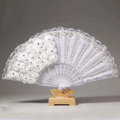 Feather Fans for Wedding White Bride Hand Held Wedding Lace Fan Dance Handmade Hand Fans Abanicos para Boda Wedding Decorations