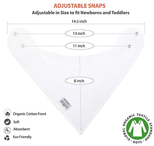 TheAZBaby Baby Bandana Drool Bibs 8 Pack Baby Bibs for Boys, Girls, Unisex Basic Colors