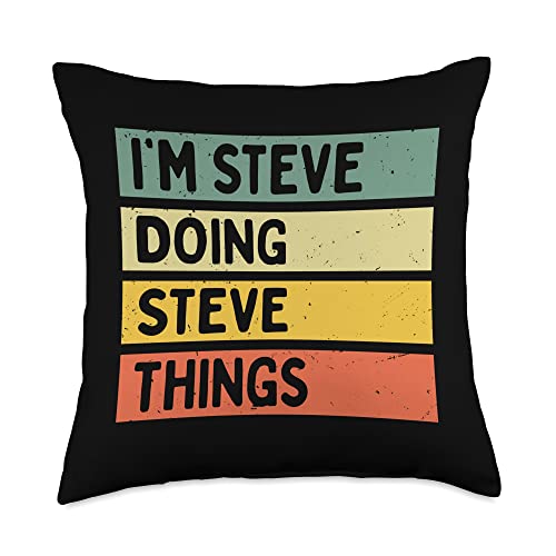 Personalized Gift Ideas Steve Steve Things Funny Personalized Quote Throw Pillow, 18x18, Multicolor