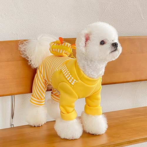 Pet Casual Clothes Dog Cute Outfit Cat Cold Weather Adorable Pajamas Hoodie Pullover Sweatsuit Jacket Cozy Costume Coat with Pocket (Medium)