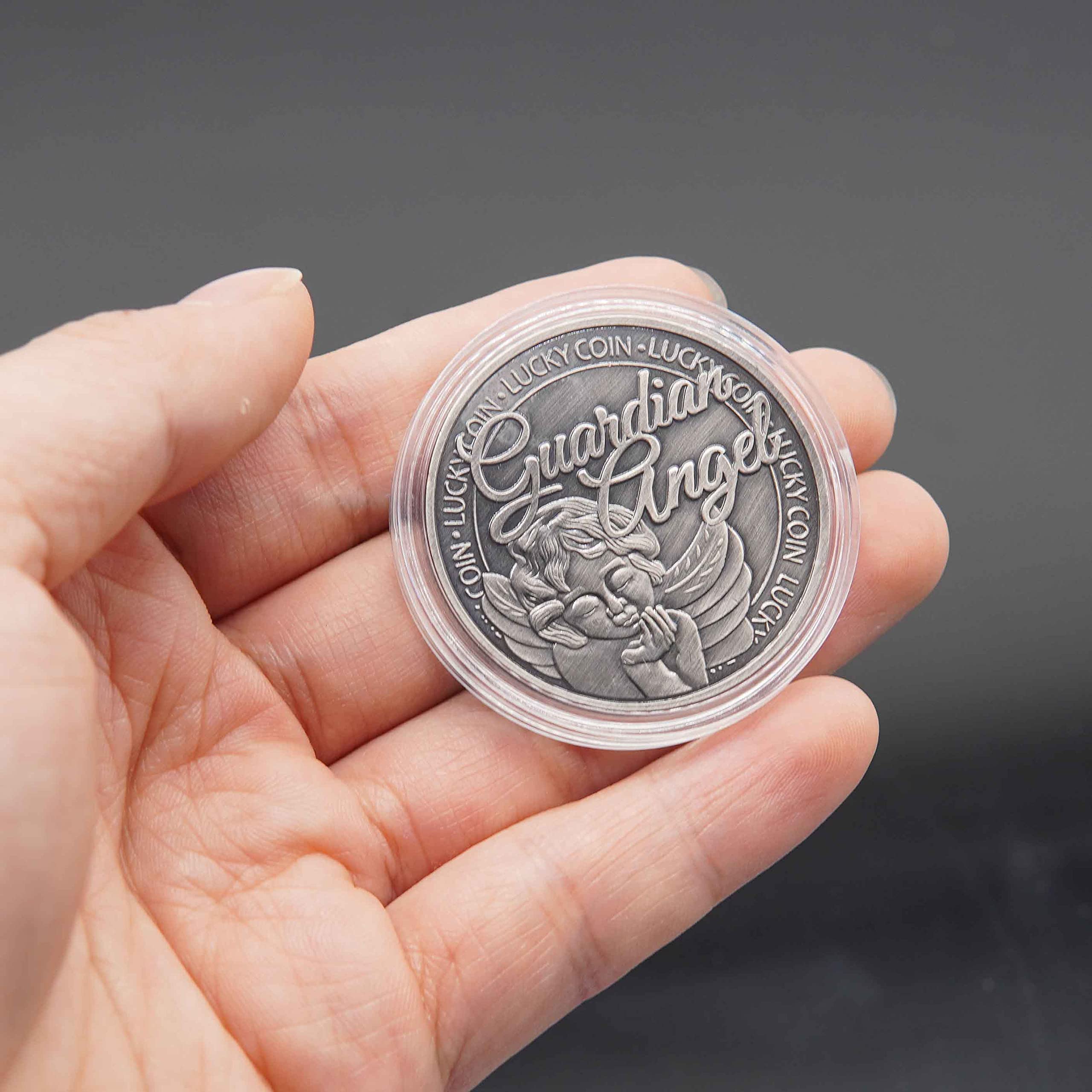 KANGHE Guardian Angel Medal Lucky Coin Good Luck Commemorative Gift