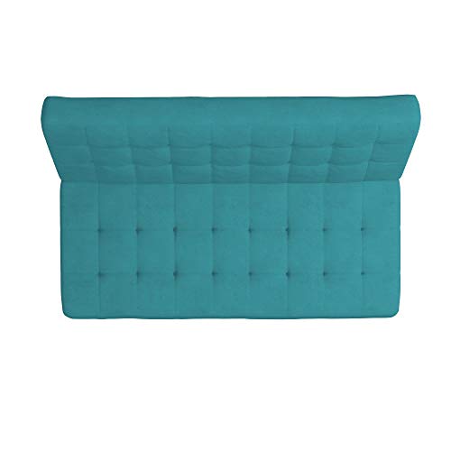 DHP Ariana Kids Sofa Futon, Converts from Futon to Bed for Kids, Teal
