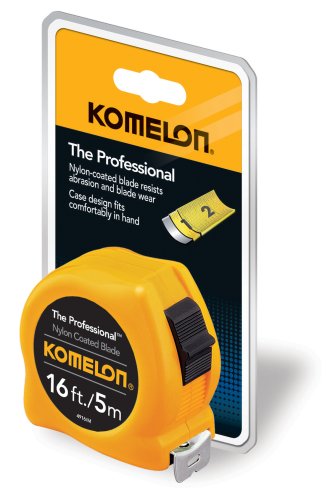 Komelon 4916IM The Professional 16-Foot Inch/Metric Scale Power Tape, Yellow