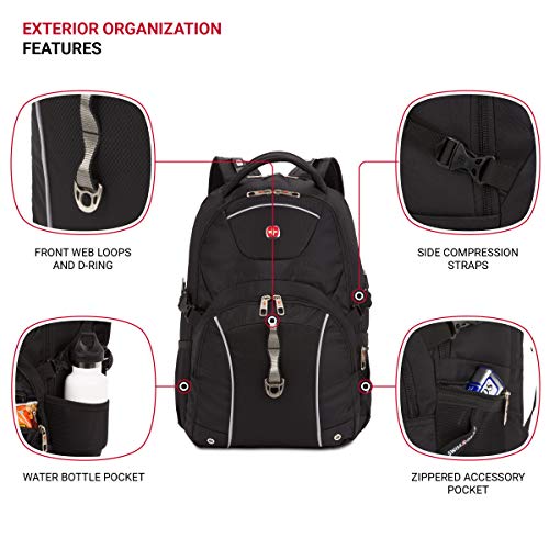 SwissGear 3258 Laptop Backpack, Black, 18.5-Inch