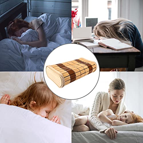 ikare Wooden Sauna Pillow - Bamboo Sauna Neck Rest, Sauna Accessories Headrest for Relaxing Home Gym Saunas Spa Spas Steam Rooms