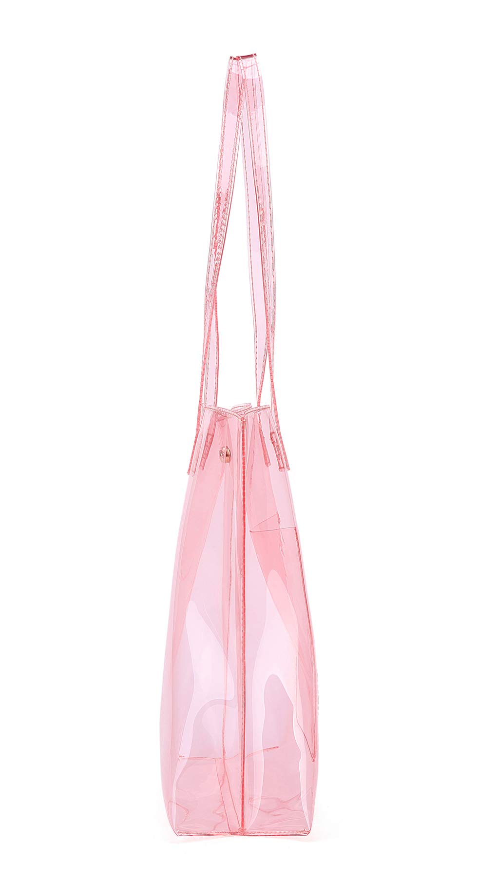 Dreubea Women's Clear PVC Tote Bag Shoulder Handbag from, Big Capacity Purse