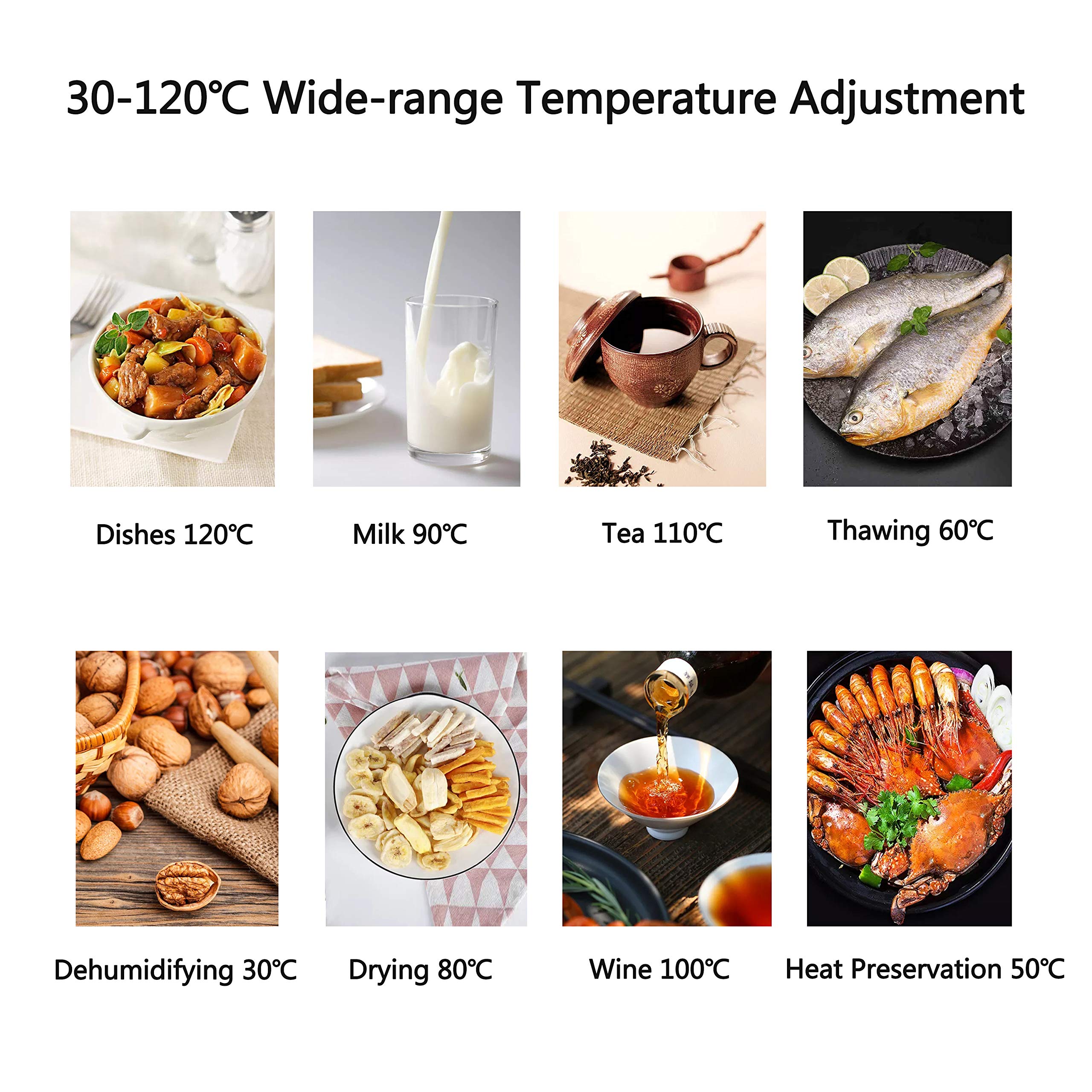 Food Warmer Warming Tray with Adjustable Temperature Control touch panel (Small Size)