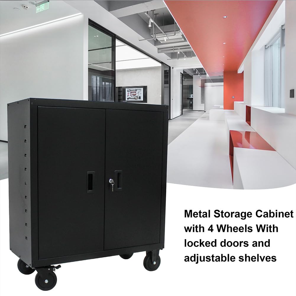 CuisinSmart Metal Storage Tool-chests-&-cabinets, One Size, Black