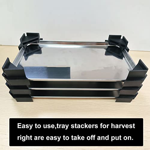 PIAOLGYI 12 Pcs Tray Stackers for Harvest Right Freeze Dryer Accessories Compatible with Harvest Right Trays,Black(ONLY Tray Stackers)