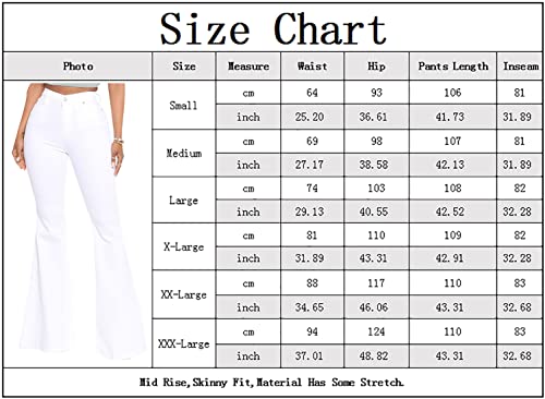 YouSexy Women's Flare Bell Bottom Jeans Destroyed Flare Denim Pants 70s Outfits for Women