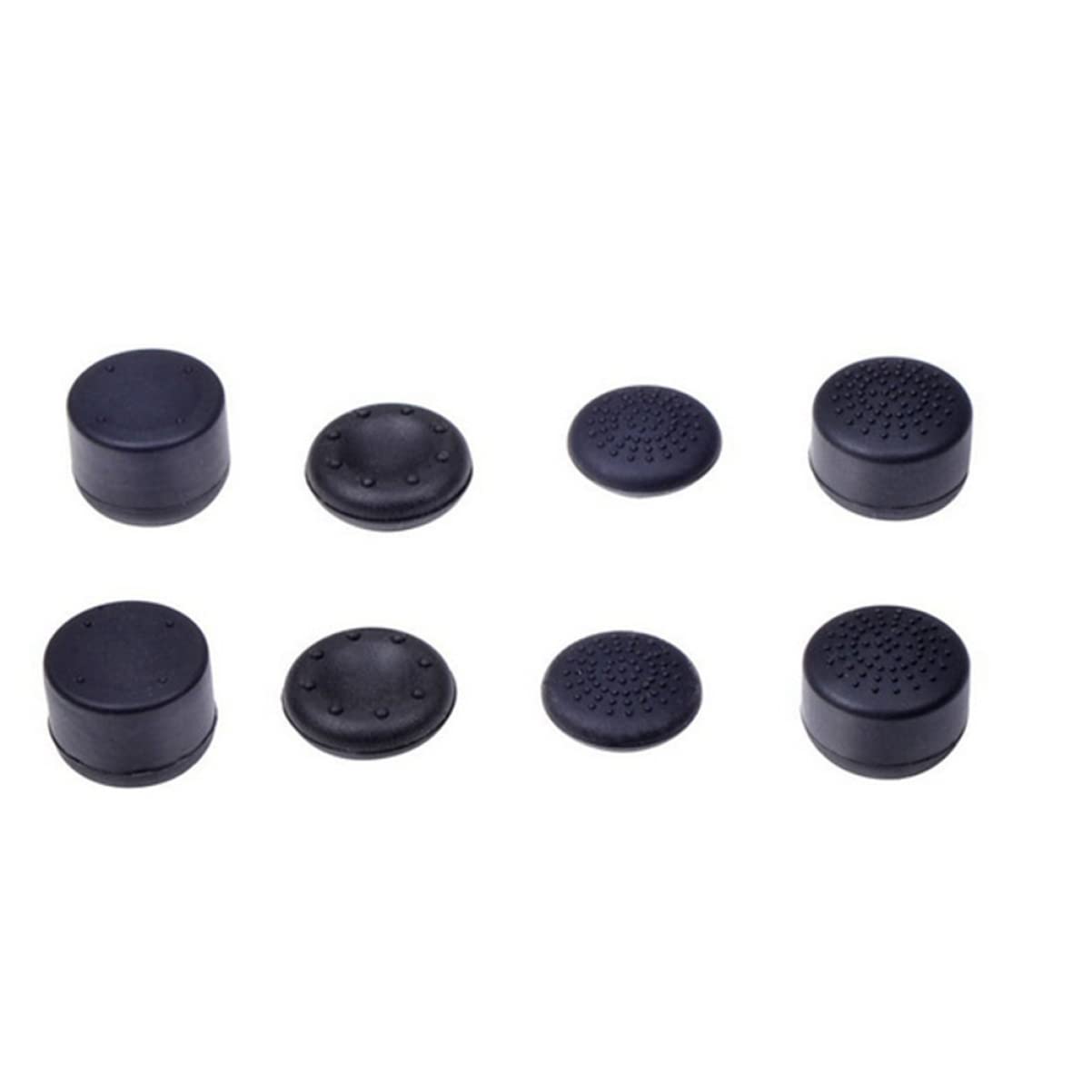 Healifty 8pcs Conter Height Caps Gamepad Case Non Enhanced Stick Accessory for Silicone Grips Raised Men Covers Thumb Joystick Women Grip Cover Replacement Cap Black Slip