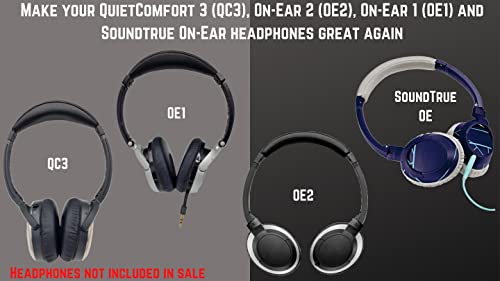 Replacement V2 QC3 Headband pad/On-Ear Headband pad Cushion Compatible with Bose QuietComfort 3 (QC3), Bose On-Ear 2 (OE2), Bose On-Ear (OE) and Bose SoundTrue On-Ear Headphones (Black)