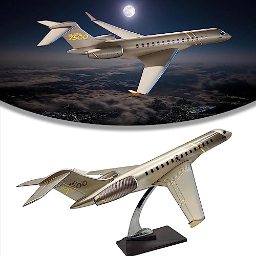 YQNUCO 1:72 Large Model Jet Airplane, Global 7500 Plane Model Resin Aircraft Model for Office Home Desk Decor and Aircraft Enthusiasts Collection or Gift (9x19.7inch)